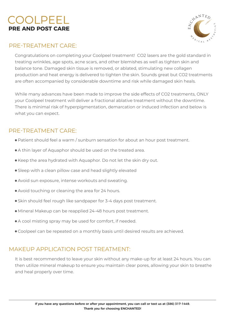 Pre and Post Care Instruction | Enchanted Medical Aesthetics